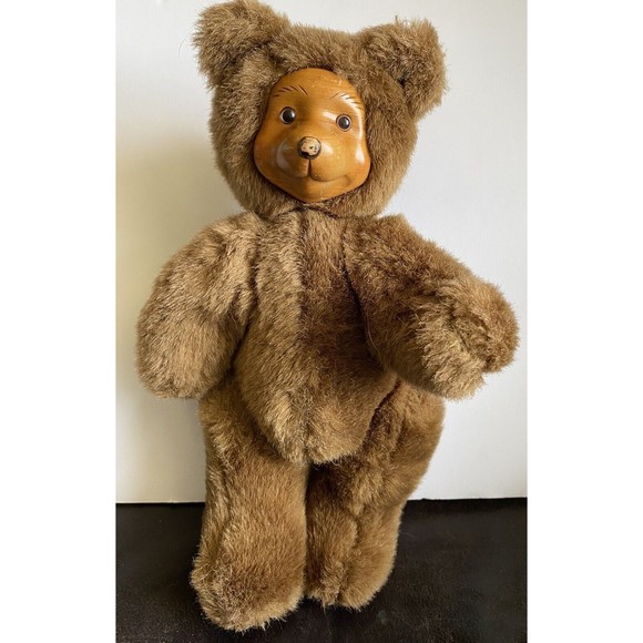 Applause | Toys | Applause Plush Vintage 988 Wooden Face Brown Bear ...